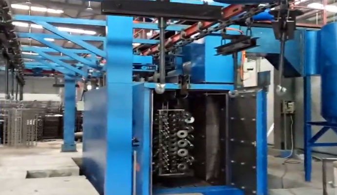 hanging chain type shot blasting machine